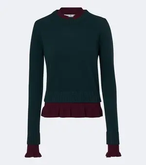 Acne Studios Acne Studios Layered Wool Sweater Green