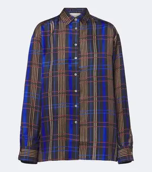 Asceno Maya Checked Silk Shirt