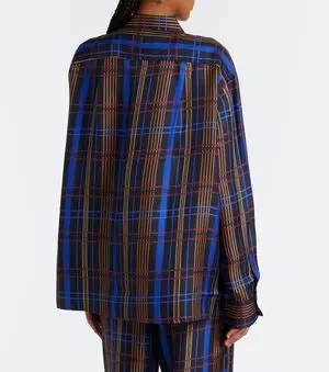Asceno Maya Checked Silk Shirt