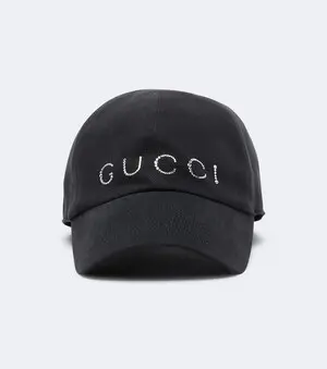 Gucci Embellished Logo Cotton-blend Baseball Cap