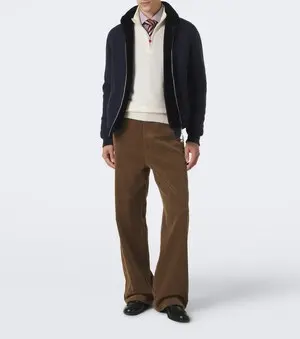 Kiton Shearling-lined Cashmere Cardigan
