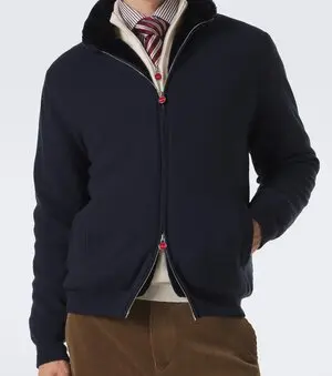 Kiton Shearling-lined Cashmere Cardigan