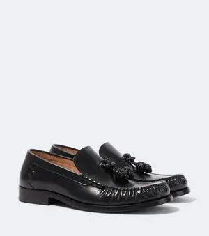 Bottega Veneta Ugo Knot Leather Loafers - Black