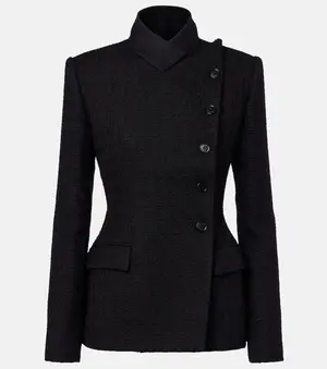 Alexander McQueen Wool And Mohair Tweed Jacket