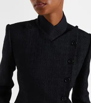 Alexander McQueen Wool And Mohair Tweed Jacket
