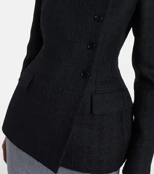 Alexander McQueen Wool And Mohair Tweed Jacket