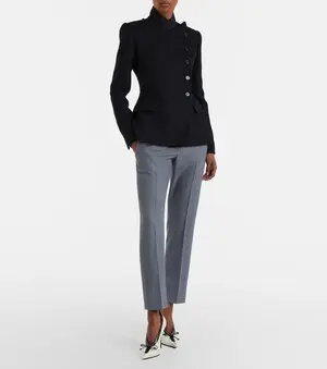 Alexander McQueen Wool And Mohair Tweed Jacket