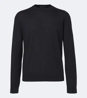 Prada Prada Cashmere And Silk Crewneck Sweater Black