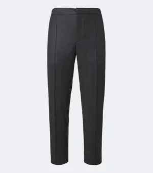 Zegna Wool, Silk, And Cashmere Straight Pants