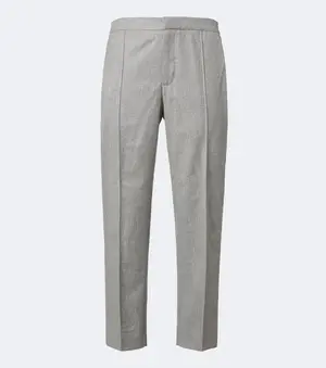 Zegna Wool, Silk, And Cashmere Trousers - Grey