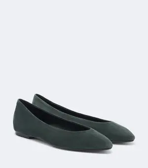 AeydĒ Ellie Suede Ballet Flats - Green