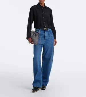 Bottega Veneta Dustbag Small Suede Pouch