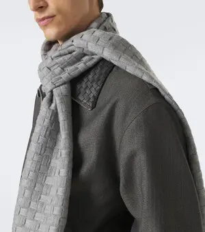 Bottega Veneta Intrecciato Cashmere Scarf