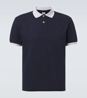 Eleventy Cotton Piqué Polo Shirt - Blue