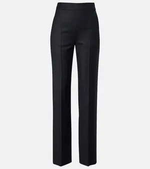 Agnona Wool Flannel Straight Leg Trousers