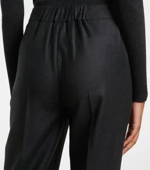 Agnona Wool Flannel Straight Leg Trousers
