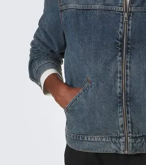 FRAME Corduroy-trimmed Denim Jacket