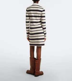 Acne Studios Striped Cotton-blend Jersey Polo Dress