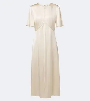 JOSEPH Aura Silk Satin Midi Dress