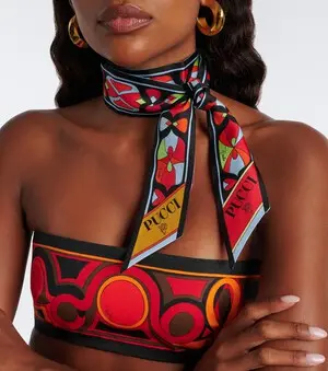 Emilio Pucci Onda And Nawaho Silk Twill Scarf