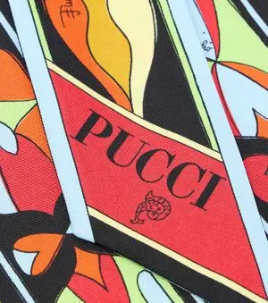 Emilio Pucci Onda And Nawaho Silk Twill Scarf