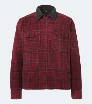 Ralph Lauren Plaid Cotton Corduroy Overshirt - Red