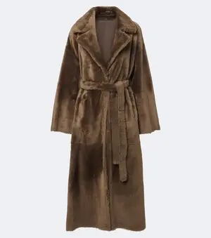 ARMA Rien Shearling Wrap Coat - Brown