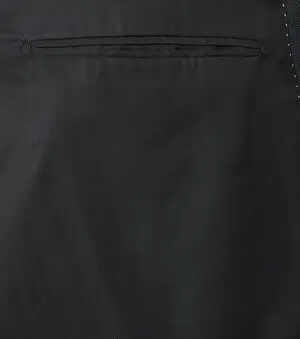 Dries Van Noten Double-breasted Herringbone Wool Blazer