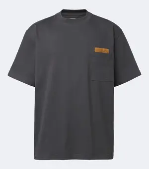 Bottega Veneta Intrecciato Cotton Jersey T-shirt - Grey