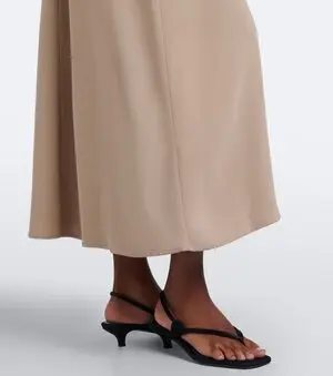 TOTEME Draped Tie-neck Cady Midi Dress
