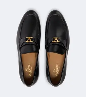 Valentino Garavani Vlogo Leather Penny Loafers