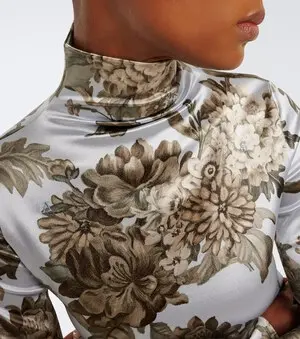 Acne Studios Floral Print Turtleneck Top