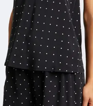 Asceno Matera Polka-dot Silk Camisole