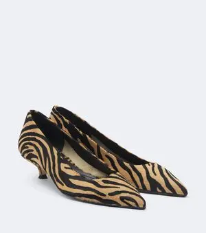 AeydĒ Cari Tiger-print Calf Hair Pumps