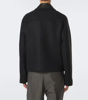 Bottega Veneta Leather-trimmed Wool Felt Jacket