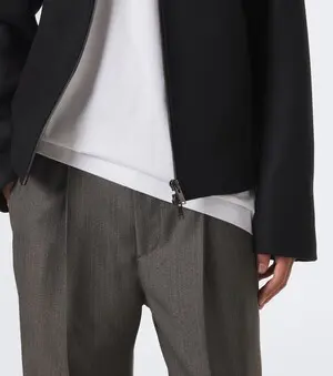 Bottega Veneta Leather-trimmed Wool Felt Jacket