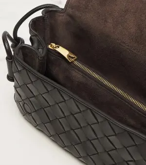 Bottega Veneta Notturno Mini Leather Crossbody Bag - Brown