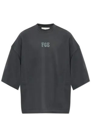 Fear Of God Cotton T-shirt With Print - Grey