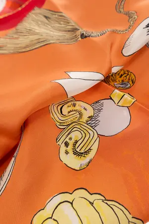 Jacquemus Silk Scarf - Orange