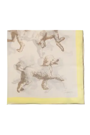 Jacquemus Silk Scarf 'caniche' Cream