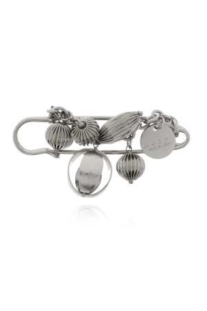 Marni Brass Pin With Pendants - Silver