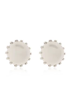 Marni Earrings With Glass Pearl - White