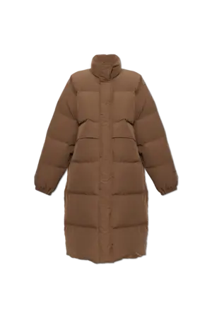JIL SANDER Quilted Jacket With Stand-up Collar - Brown