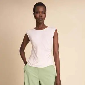 M.M.LAFLEUR Brooke Definition Top Eco Drape:: Ivory - One-color