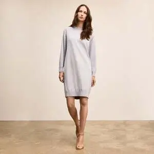 M.M.LAFLEUR Eve Sweater Dress 365 Cotton Silk Knit:: Powder Blue - One-color