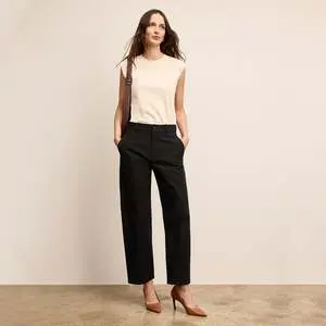 M.M.LAFLEUR Bari Barrel-leg Jean Eco Better Than Denim:: Black - One-color