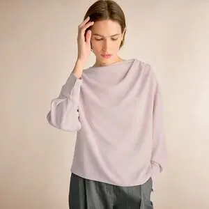 M.M.LAFLEUR Annmarie Drape Top Eco Soft Wave:: Blossom - One-color