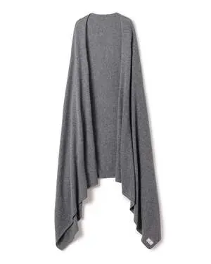PETITE PLUME Cashmere Wrap In Black