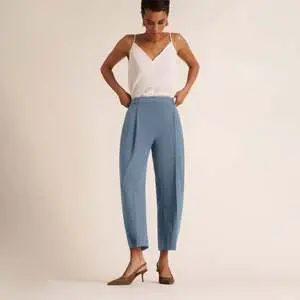 M.M.LAFLEUR Bala Barrel Pant Origamitech:: Dusty Blue - One-color