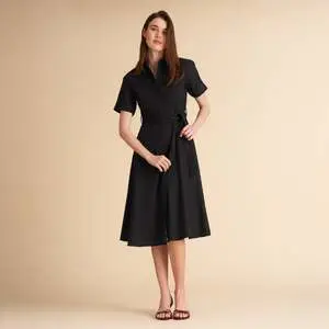 M.M.LAFLEUR Junia Parisian Dress Linen:: Black
